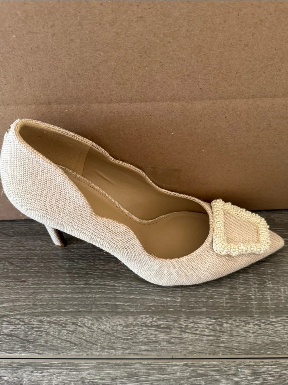 Sam Edelman | Shoes | Sam Edelman Joren Knit Pointed Toe Heels Pearl ...